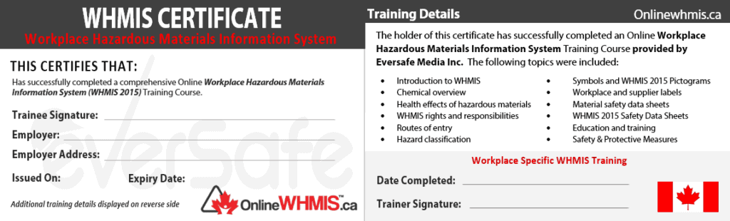 Online WHMIS Certification Training - Official OnlineWHMIS.ca™